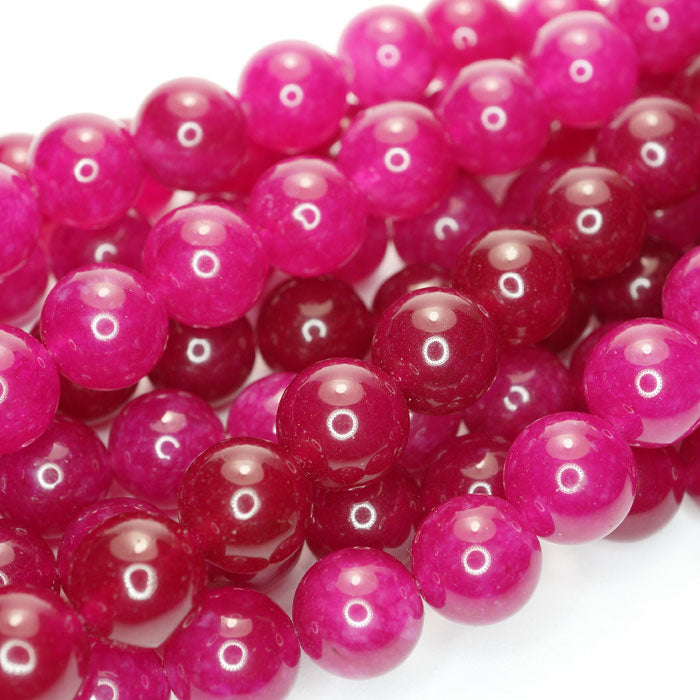 Malay Jade Fuchsia 10mm Round Beads – Cheap Beads